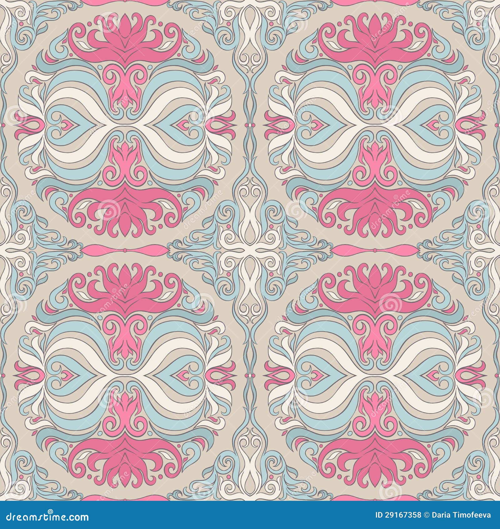 Pink floral pattern stock vector. Illustration of backgrounds - 29167358