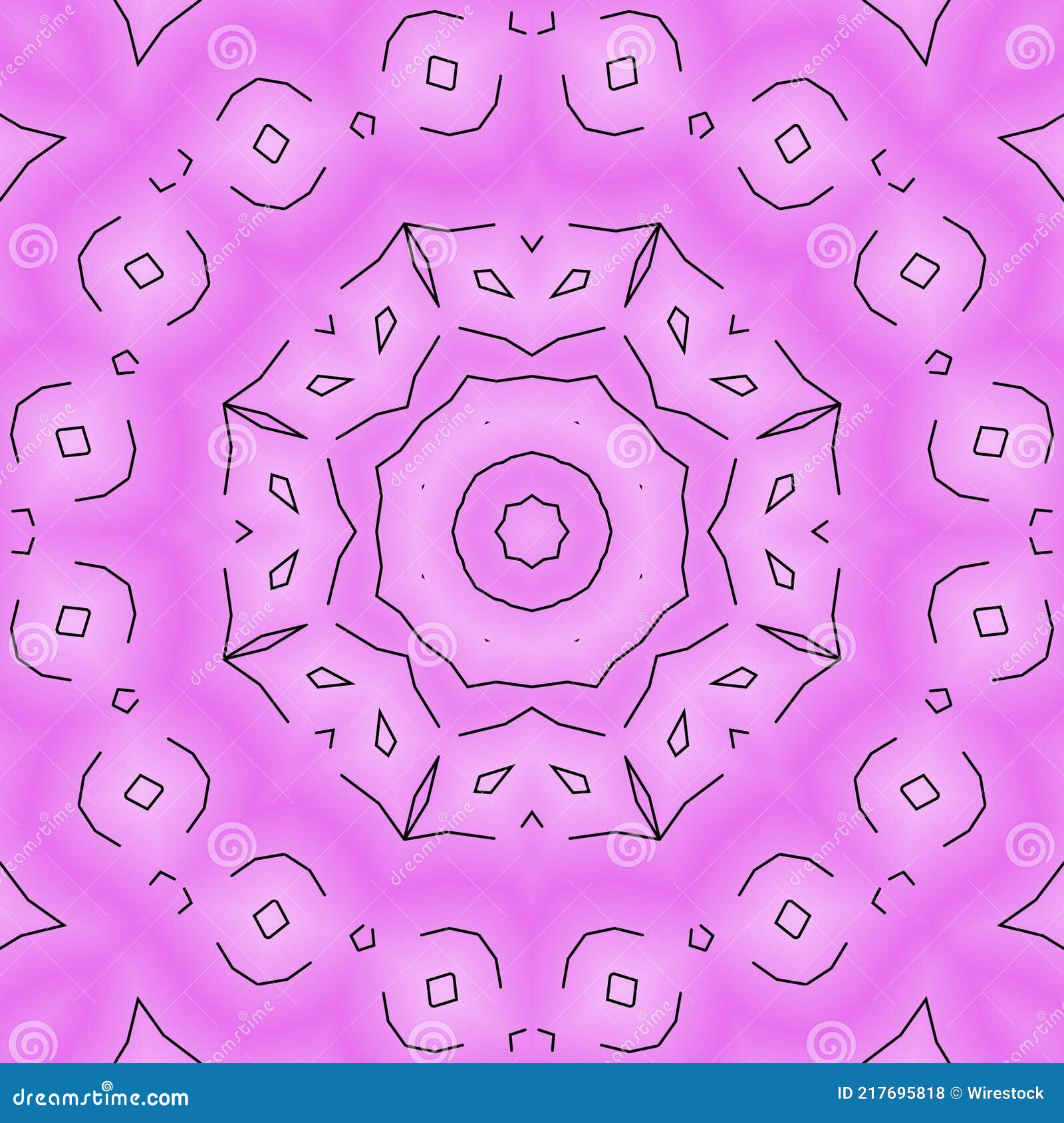 Pink Floral Pattern Design. Stock Illustration - Illustration of ...