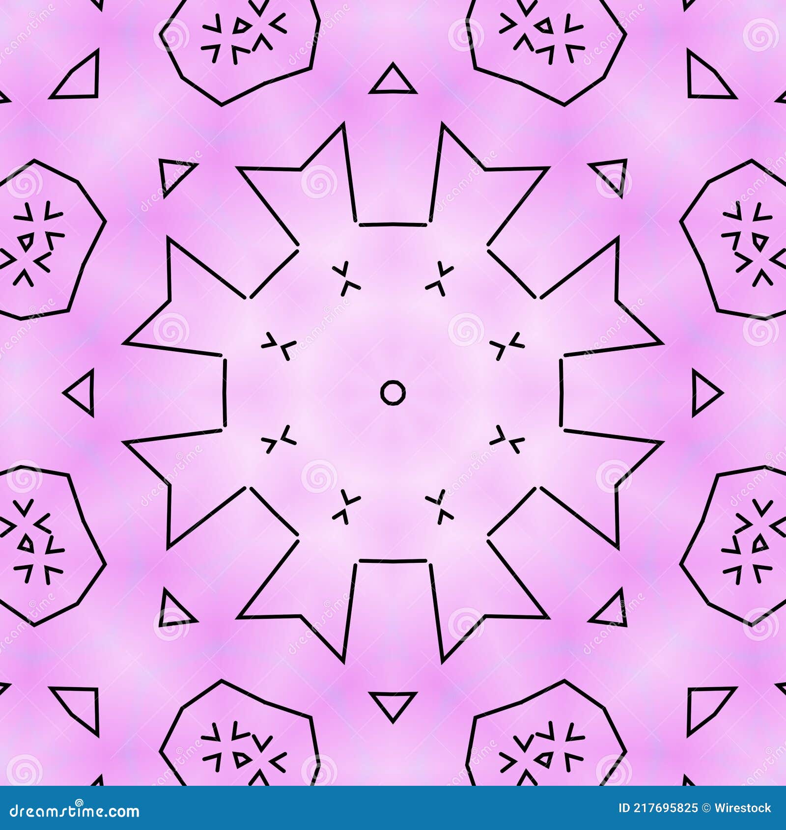 Pink Floral Pattern Design. Stock Illustration - Illustration of ...