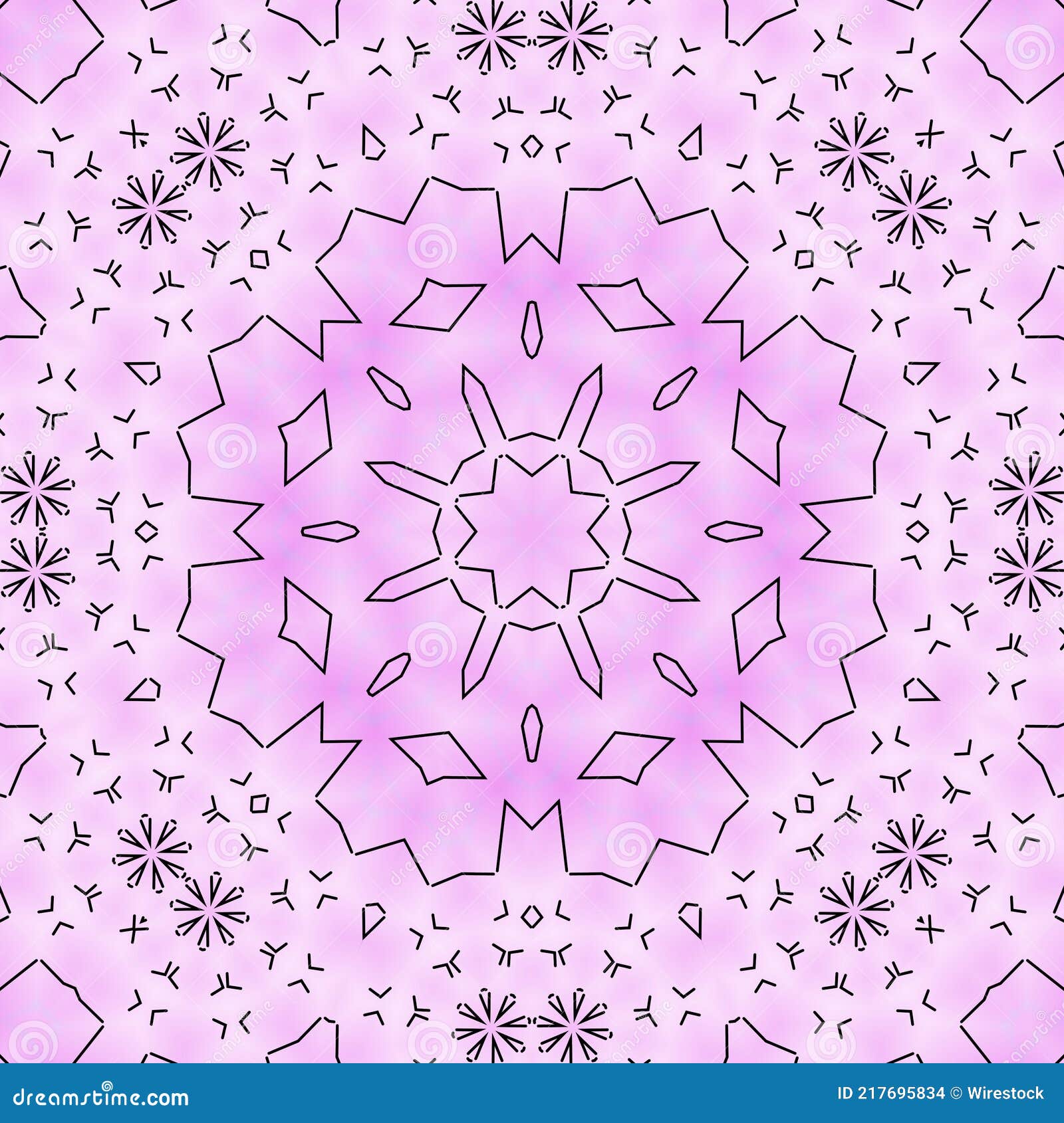Pink Floral Pattern Design. Stock Illustration - Illustration of decor ...