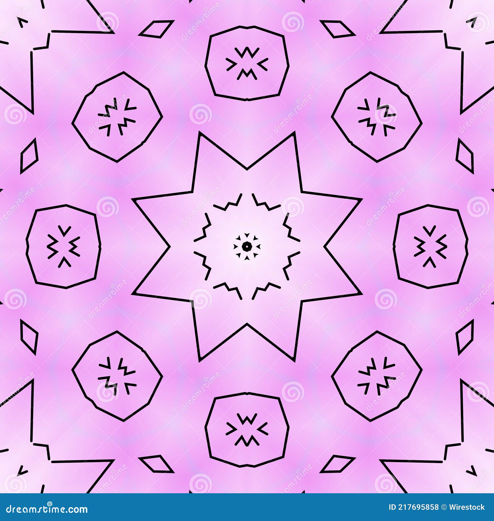 Pink Floral Pattern Design. Stock Illustration - Illustration of decor ...