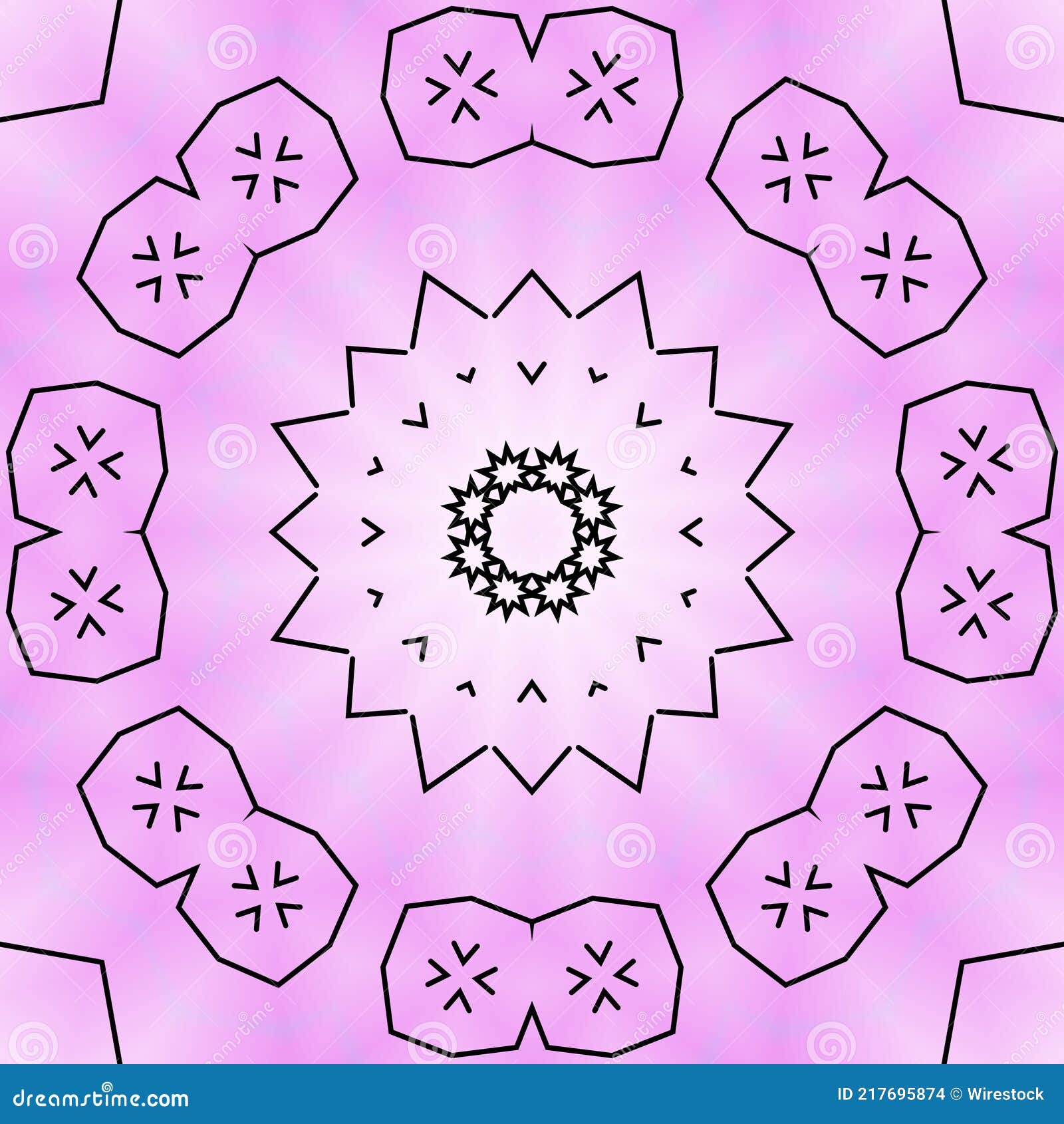 Pink Floral Pattern Design. Stock Illustration - Illustration of color ...