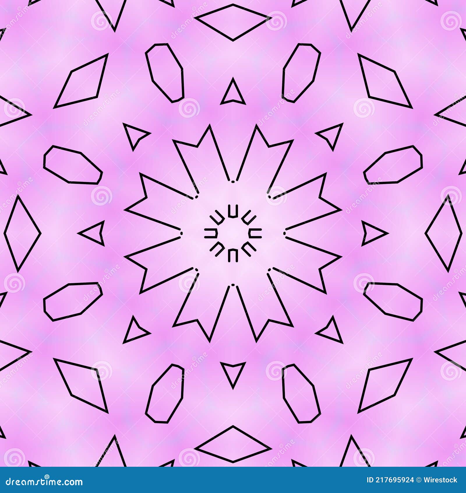 Pink Floral Pattern Design. Stock Illustration - Illustration of circle ...