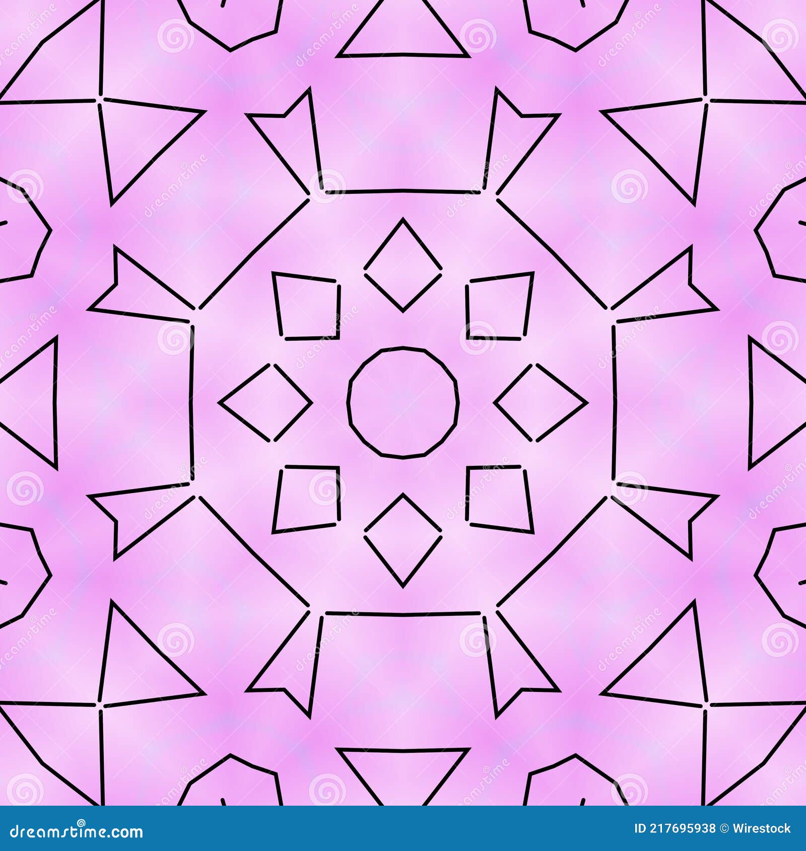 Pink Floral Pattern Design. Stock Illustration - Illustration of ...