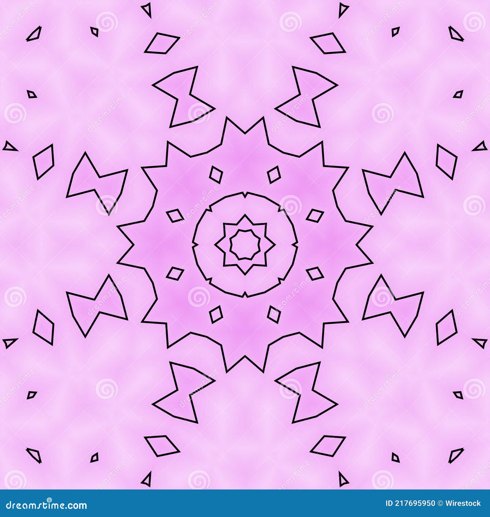 Pink Floral Pattern Design. Stock Illustration - Illustration of color ...