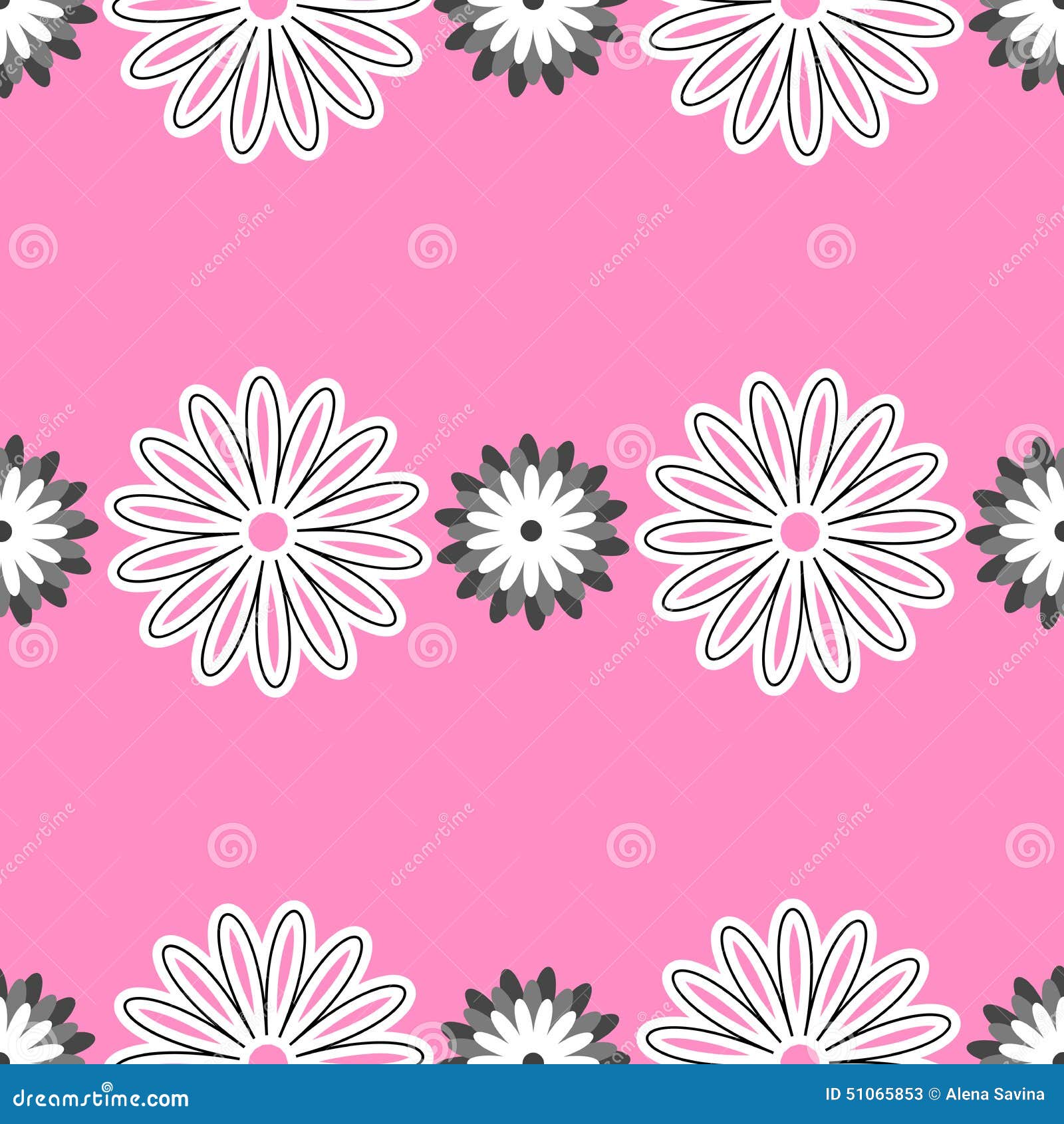 Pink Floral Pattern stock vector. Illustration of romantic - 51065853