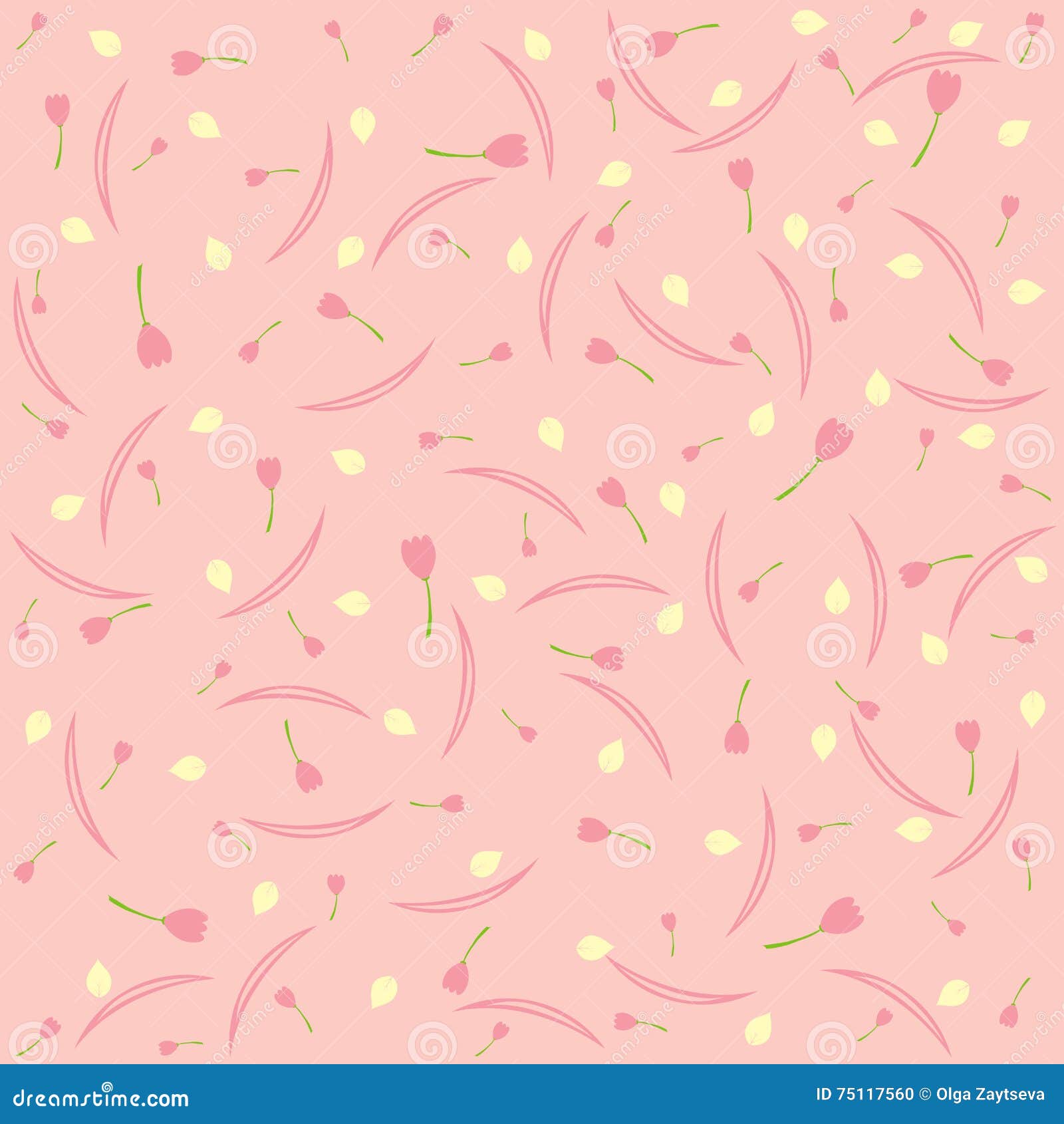 Pink Floral Pattern with Tiny Flowers Stock Illustration - Illustration ...