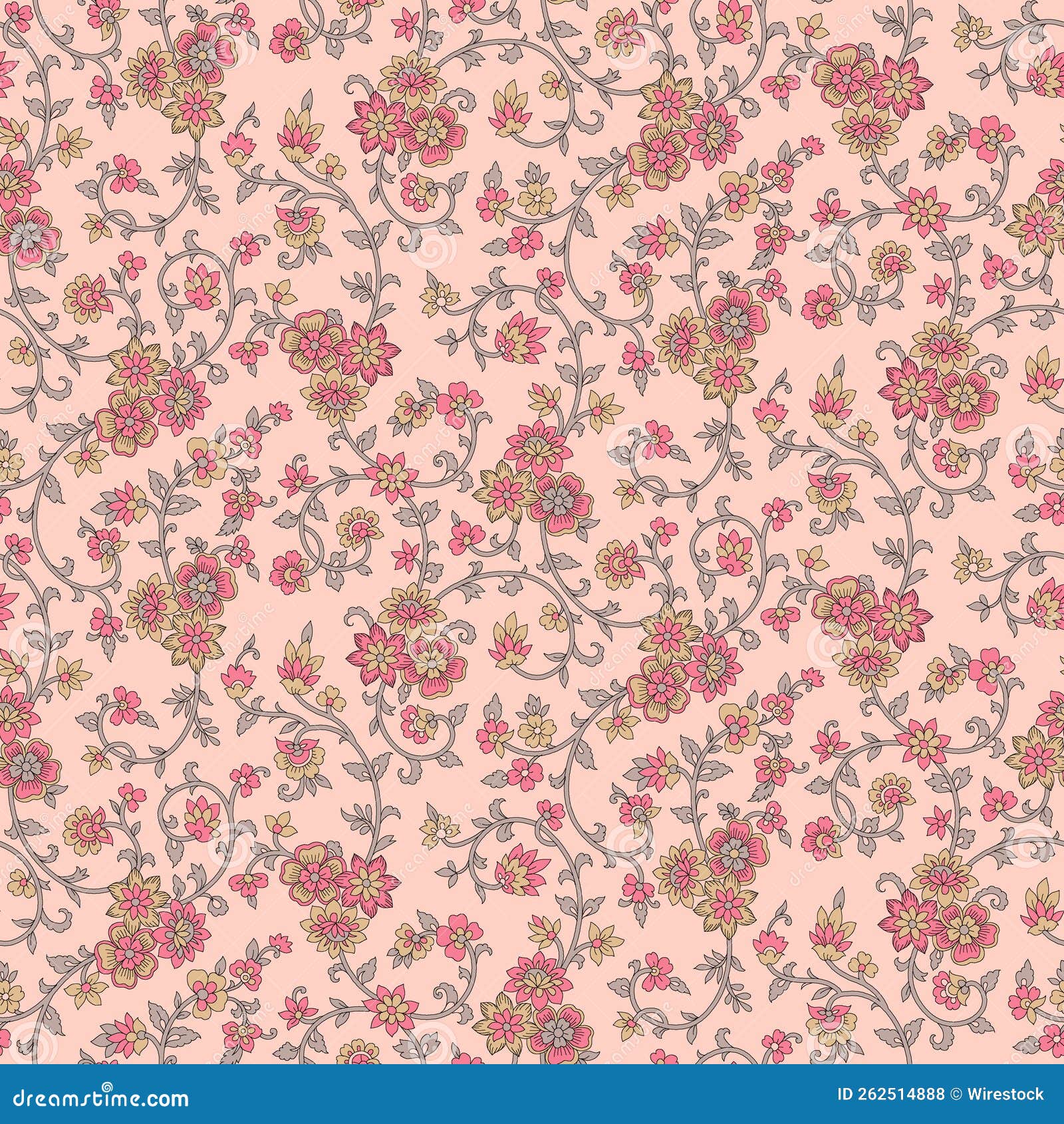 Pink Floral Pattern for Wallpaper and Background Stock Photo - Image of ...