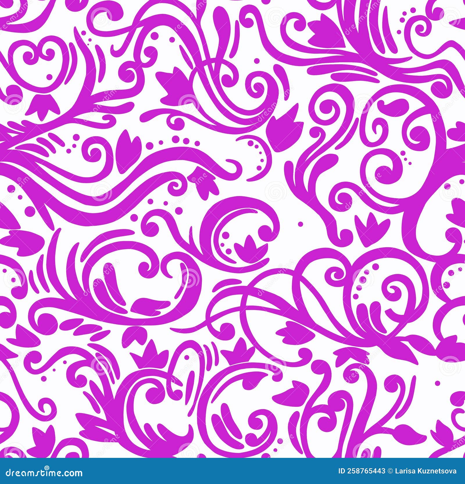 Pink Floral Pattern Pattern on White Background, Abstract Design Stock ...