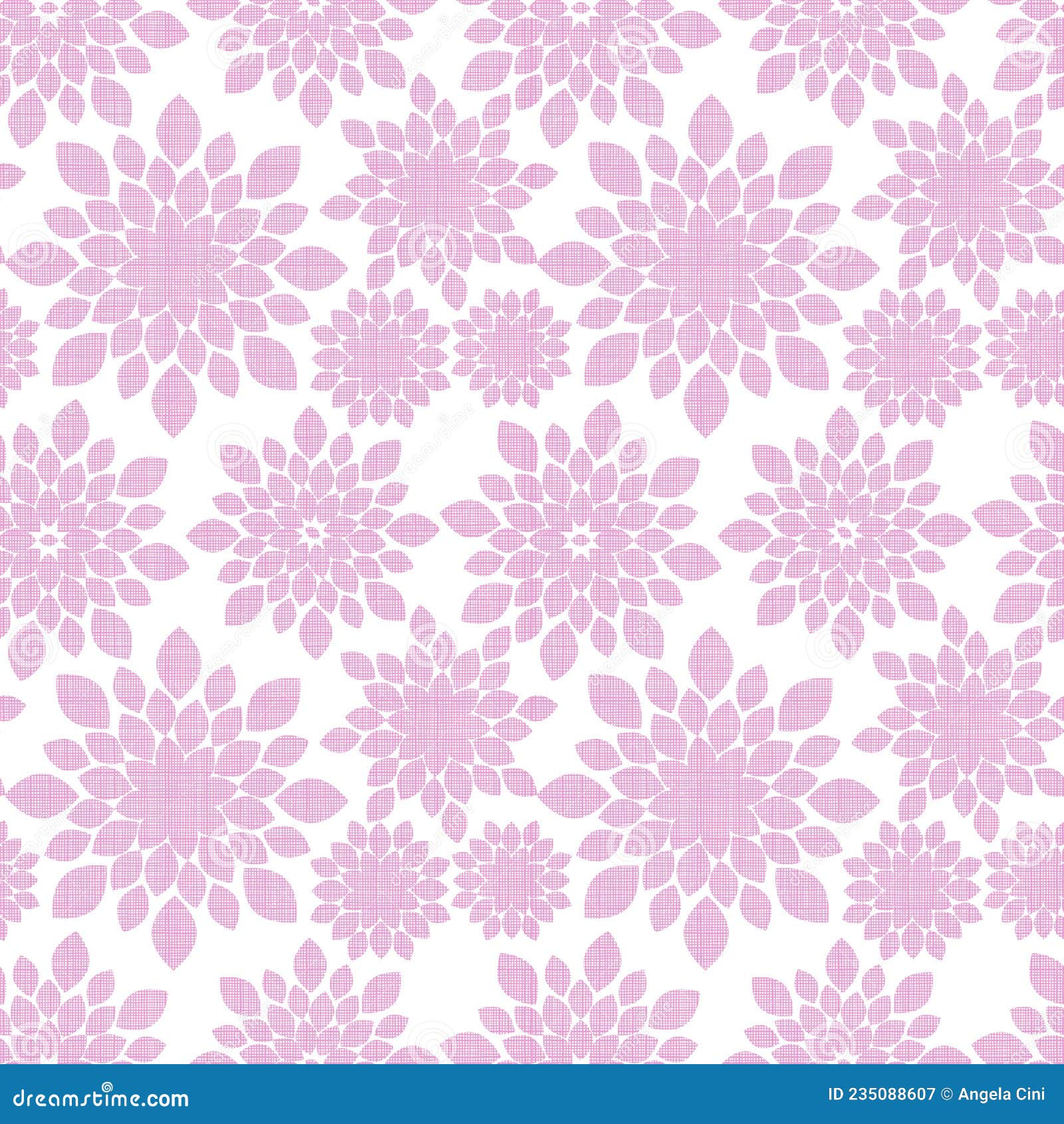 Pink Floral Repeat Pattern Background Design with Linne Texture Stock ...