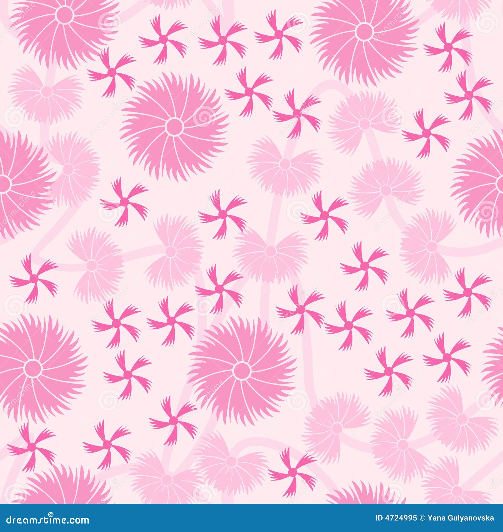 Pink Floral Seamless Pattern Background Stock Vector - Illustration of ...