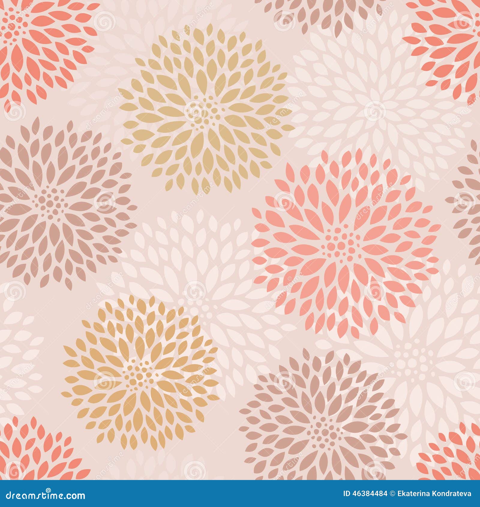 Pink Floral Seamless Pattern Stock Vector - Illustration of background ...