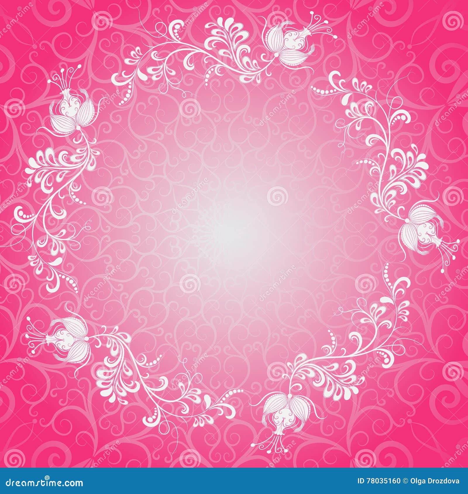 Pink Floral Spring Lacy Frame Stock Vector - Illustration of frame ...