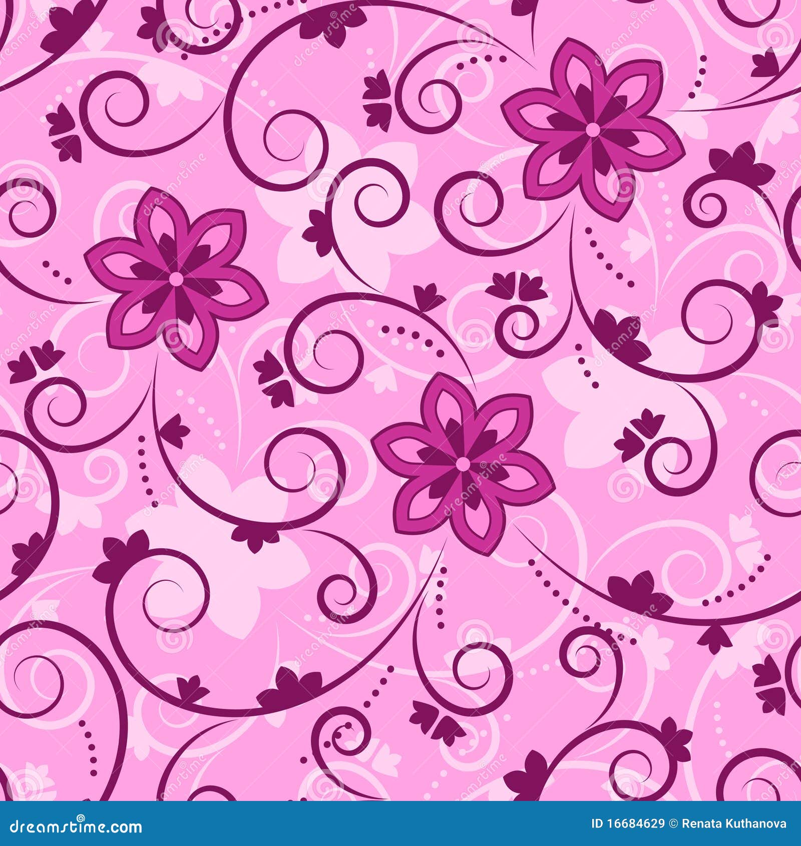 Pink floral texture stock vector. Illustration of design - 16684629