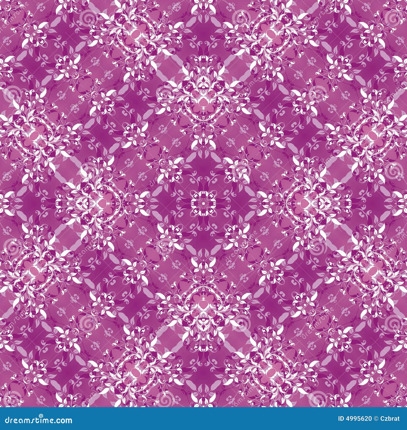 Pink Floral tile stock illustration. Illustration of decoration - 4995620