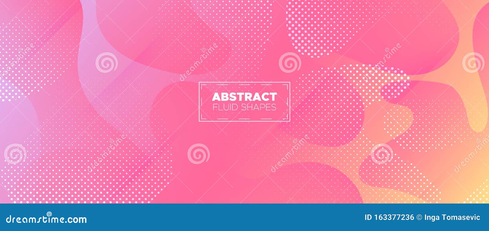 Pink Flow Background. Rainbow 3d Liquid Shape Stock Vector ...