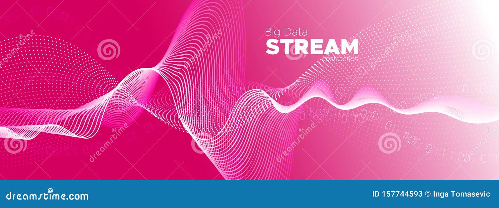 Pink Flow Particle Pattern. Matrix Codes Stock Vector - Illustration of ...