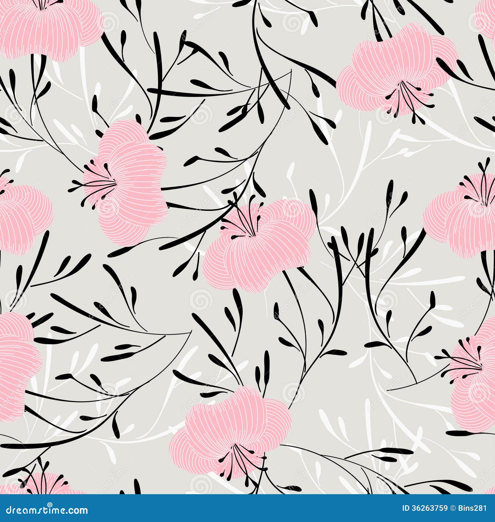 Pink flower stock vector. Illustration of delicate, cloth - 36263759