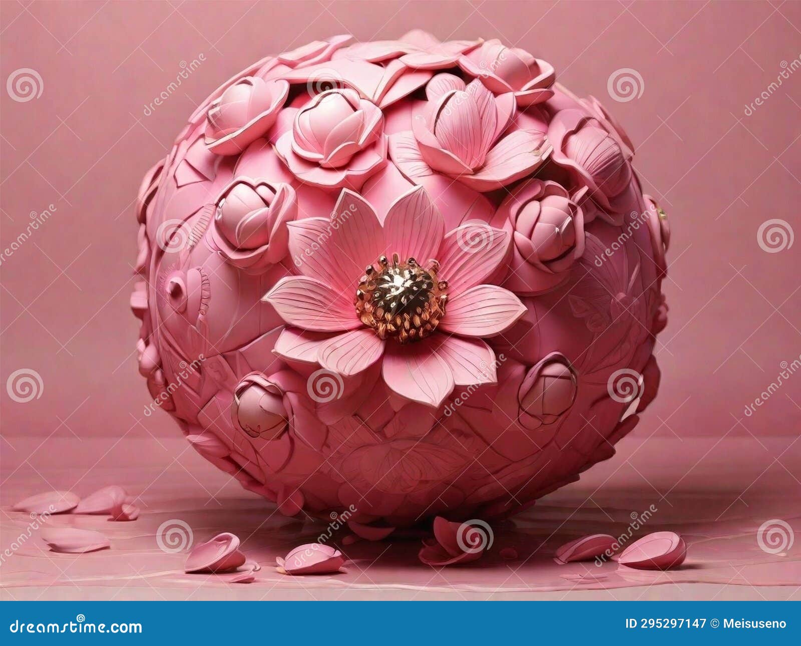 Pink Flower Bomb Illustration Stock Illustration - Illustration of ...