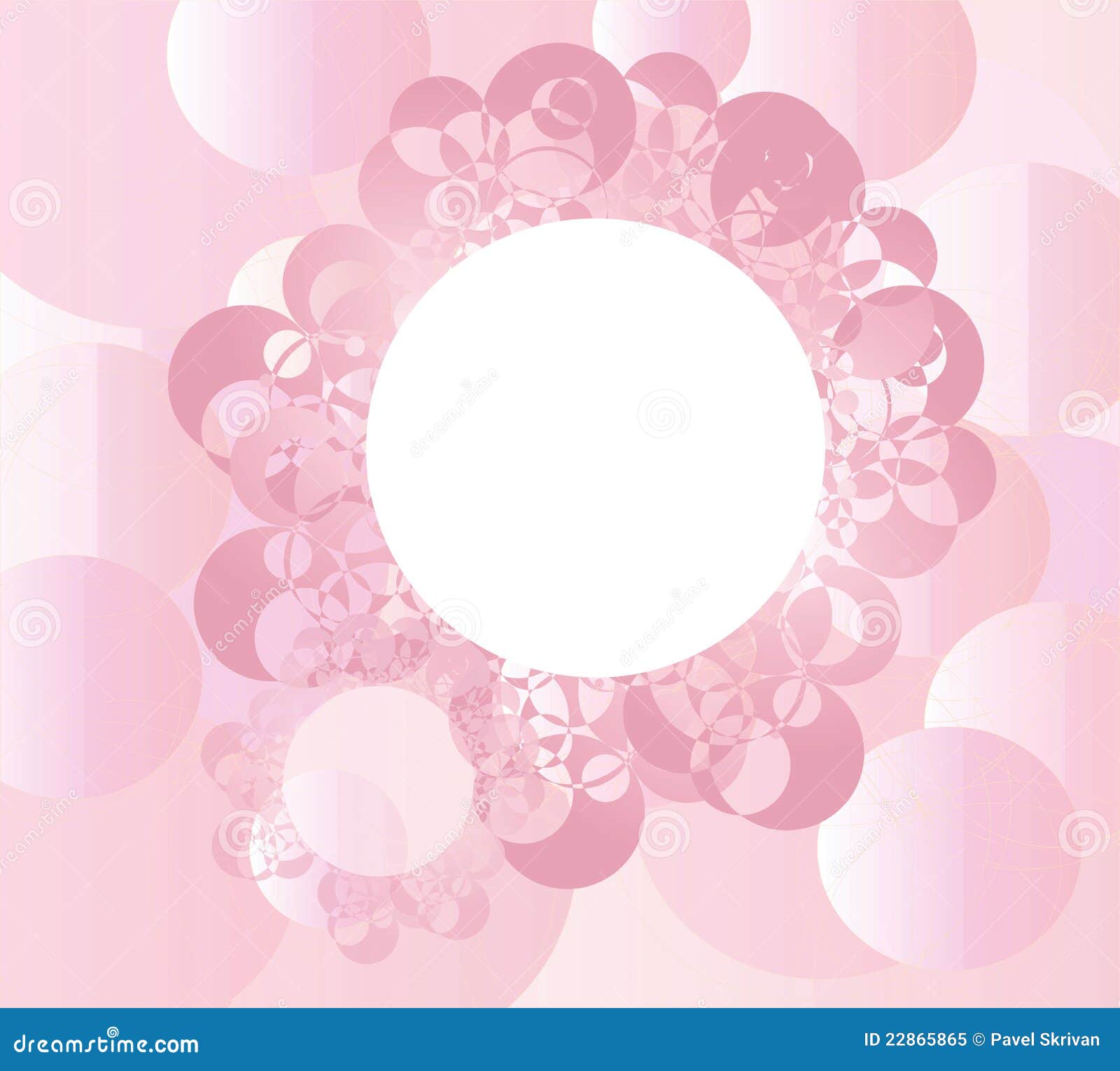 Pink flower in bubble stock illustration. Illustration of light - 22865865
