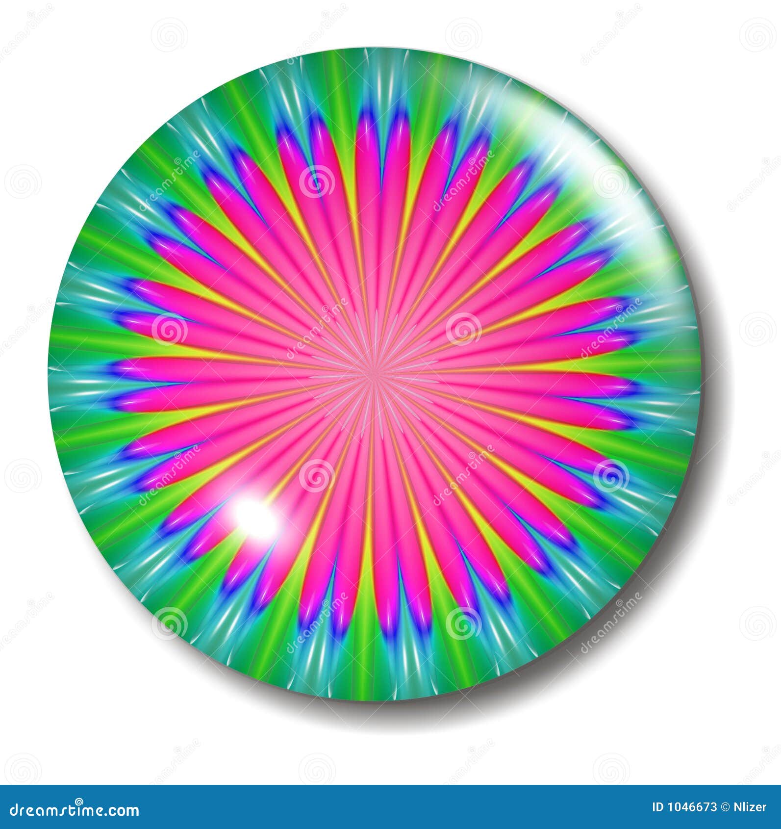 Pink Flower Button Orb stock illustration. Illustration of dots - 1046673