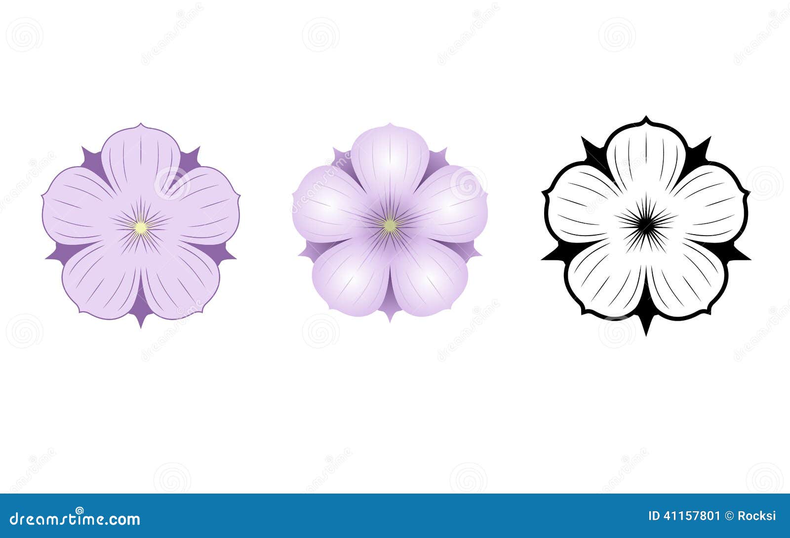 Pink flower stock vector. Illustration of blossoming - 41157801