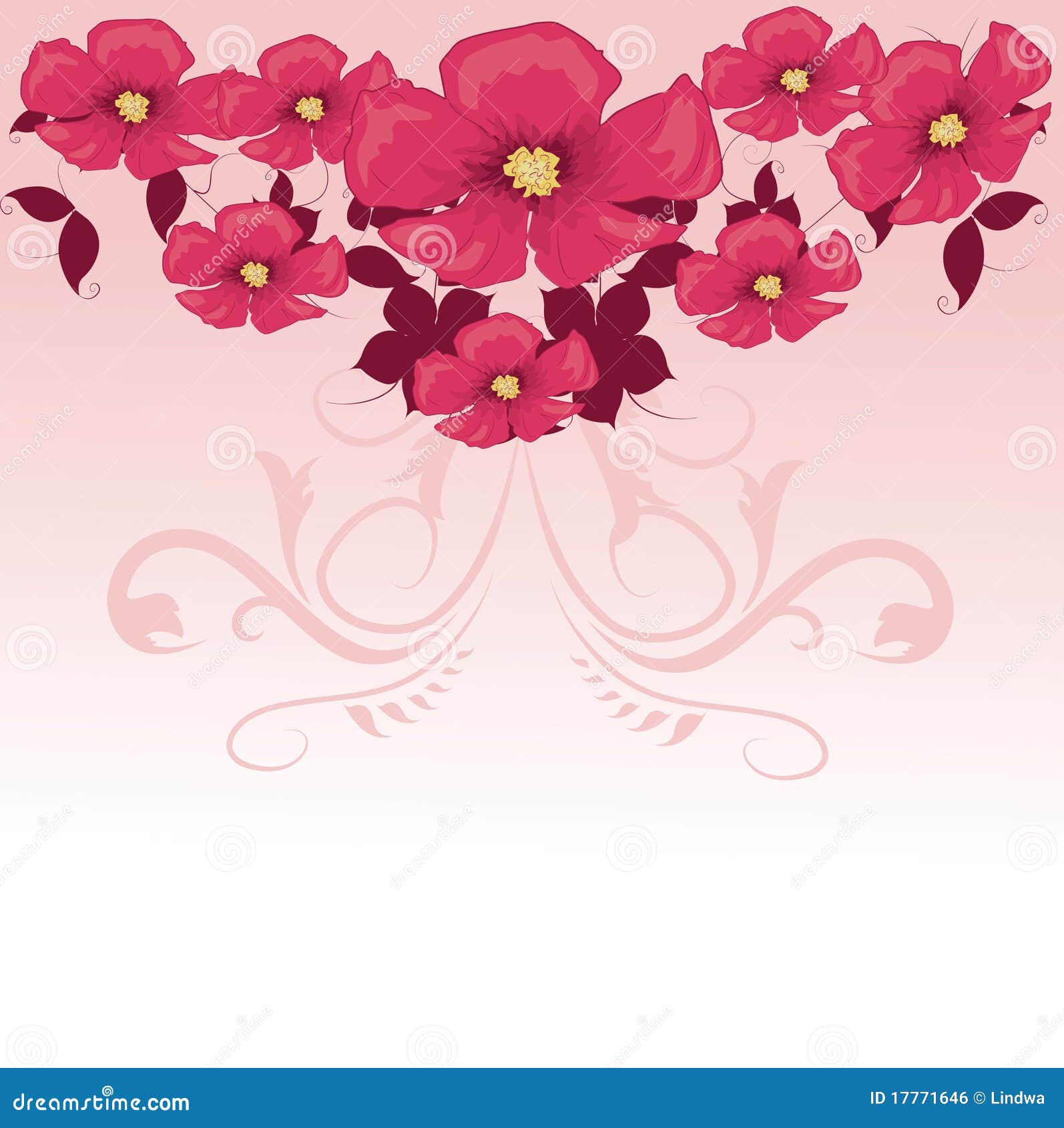 Pink Flower. Floral Background. Stock Vector - Illustration of banner ...
