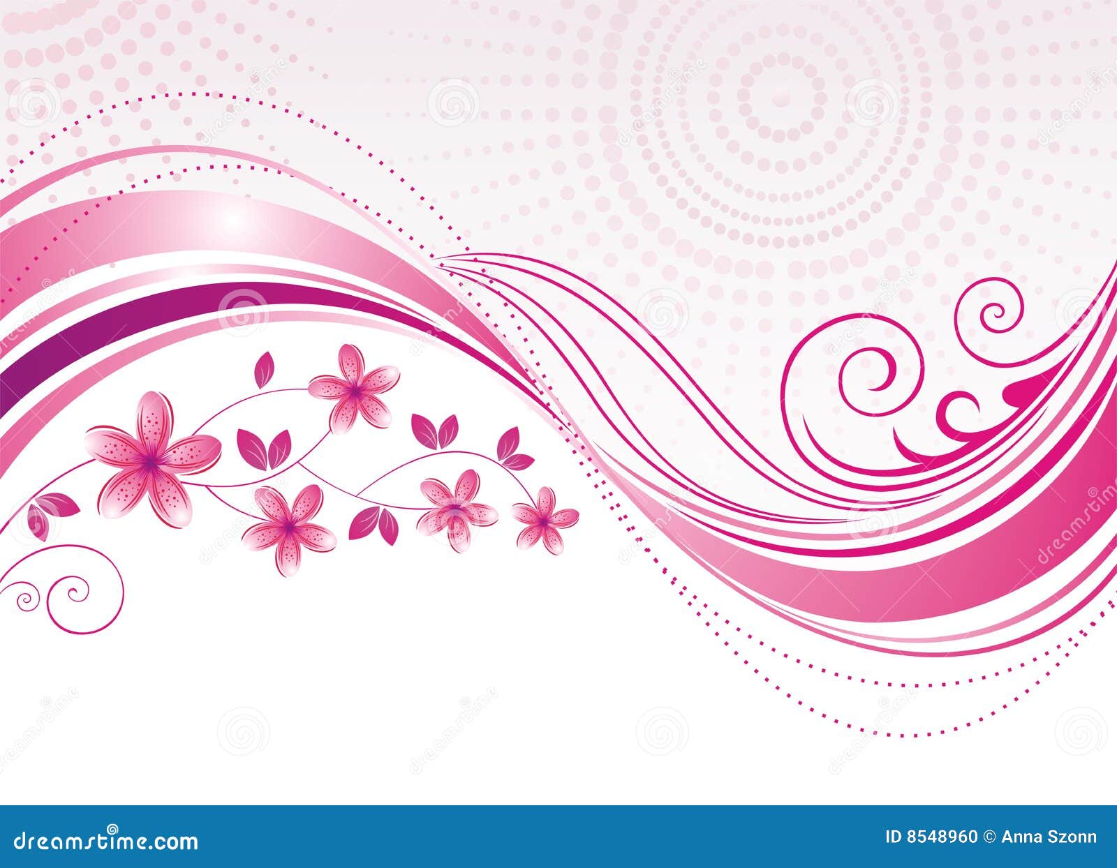 Pink Flower. Floral Background. Stock Vector - Illustration of romantic ...
