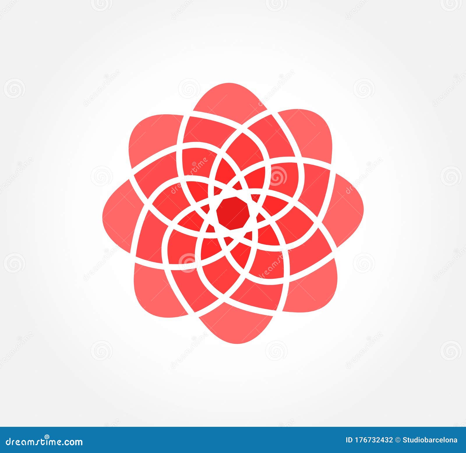 Pink flower geometric icon stock vector. Illustration of beauty - 176732432