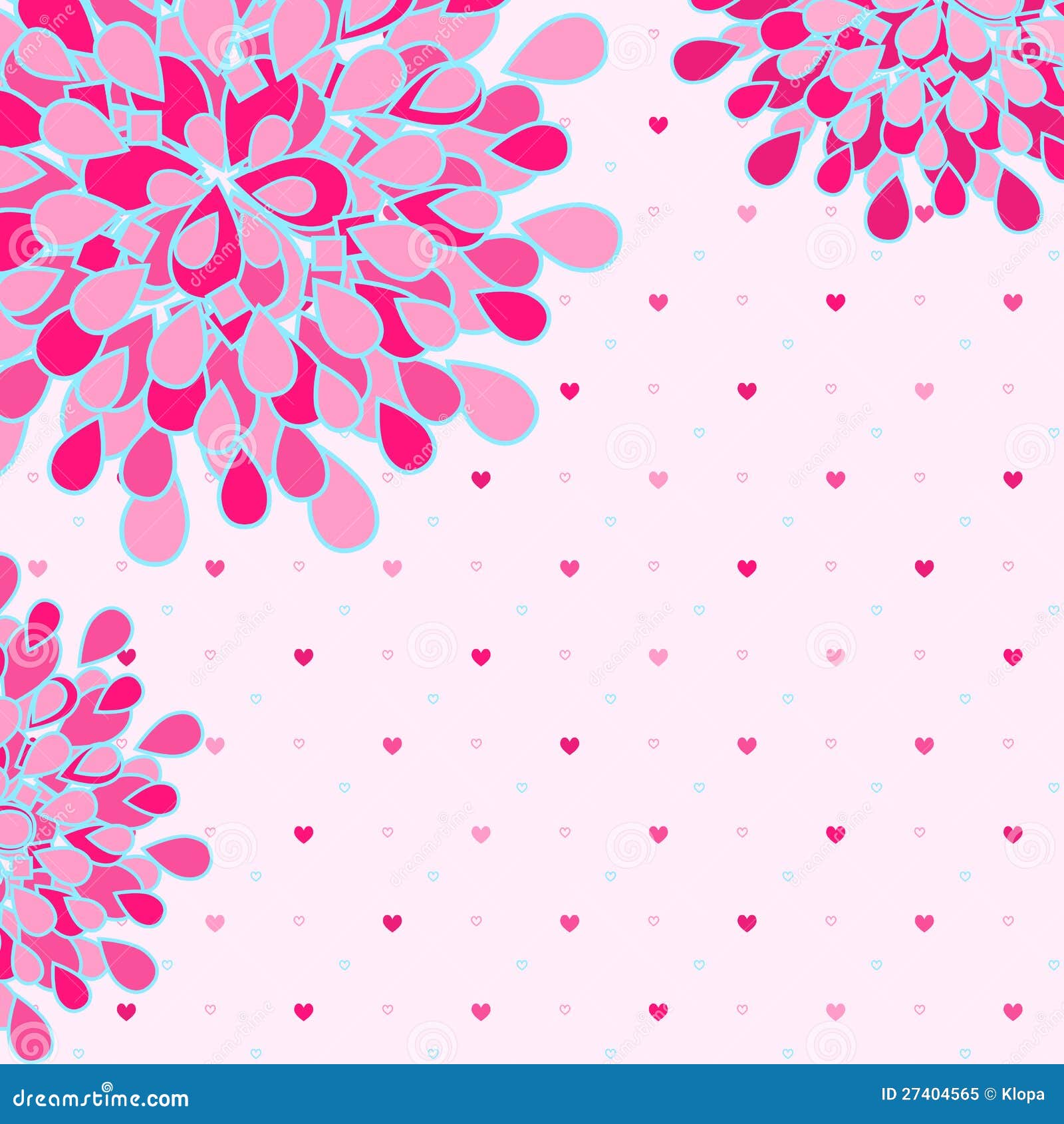 Pink Flower Greeting Card stock illustration. Illustration of design ...
