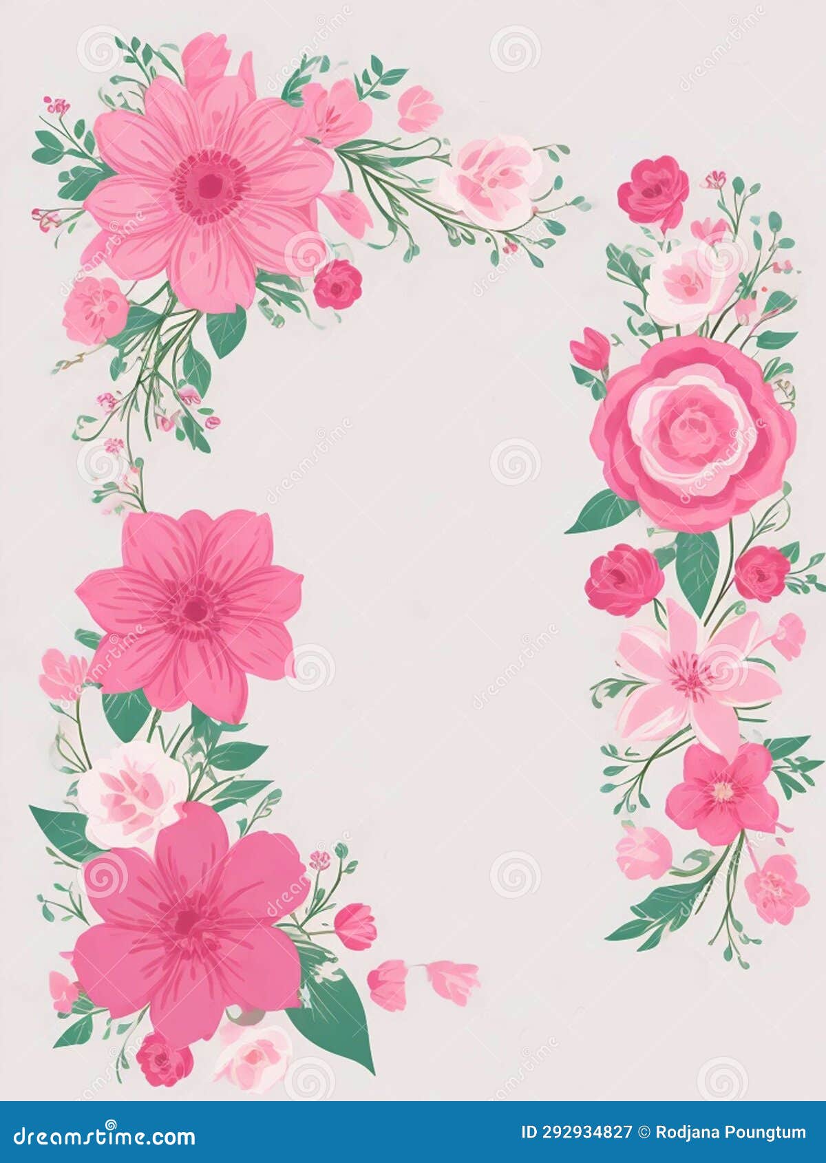 Pink Flower Greeting Card Template Image the Pink Flower Background ...