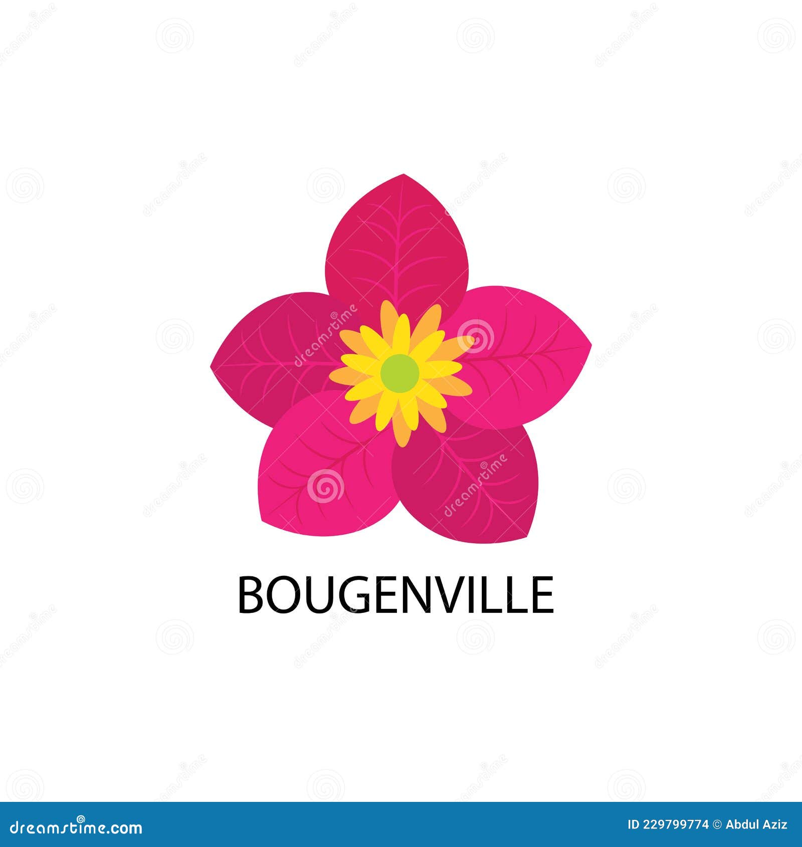 Pink Flower Icon Logo Vector Stock Vector - Illustration of concept ...
