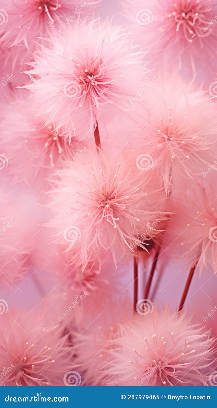 Pink Flower Pattern, Dandelion Wallpaper, Generative AI Stock ...