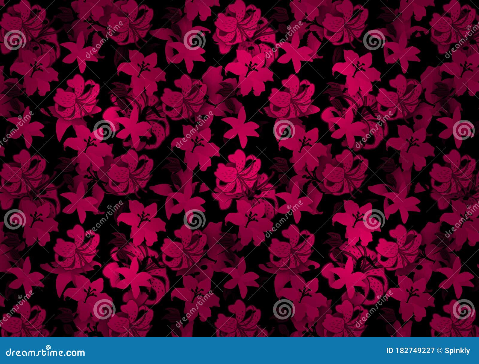 Pink Flower Pattern for Use As Wallpaper Stock Illustration ...