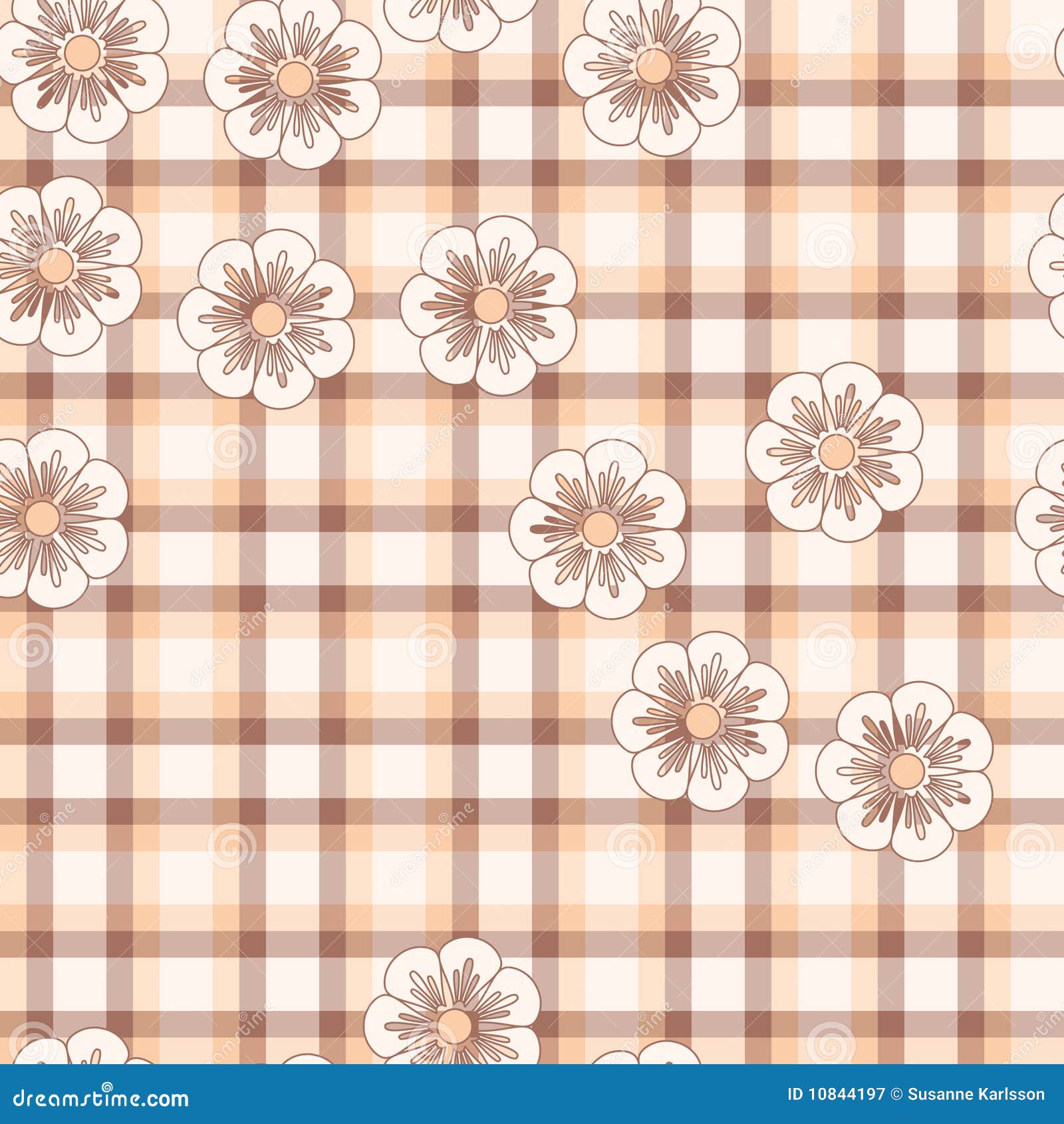 Pink flower plaid stock vector. Illustration of floral - 10844197