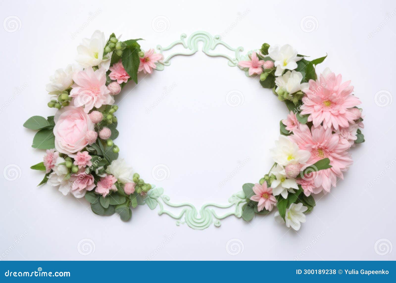 A Pink Flower Shaped Frame on White Surface Stock Photo - Image of ...