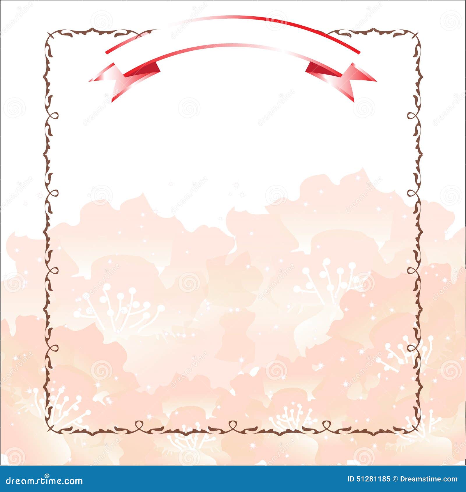 Pink flower template stock vector. Illustration of blank - 51281185