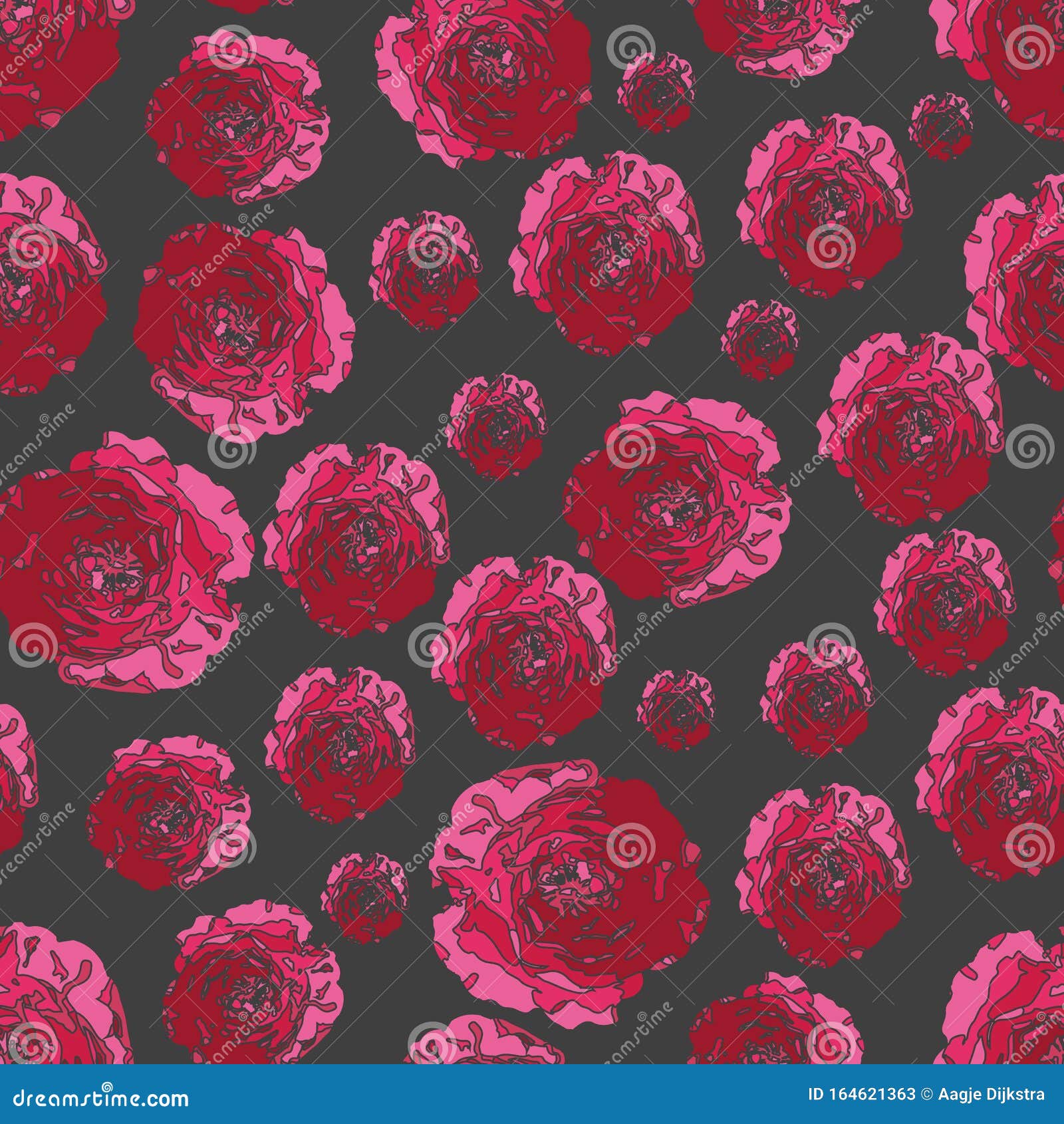 Pink Flower Texture Seamless Pattern Print Background Design Stock ...