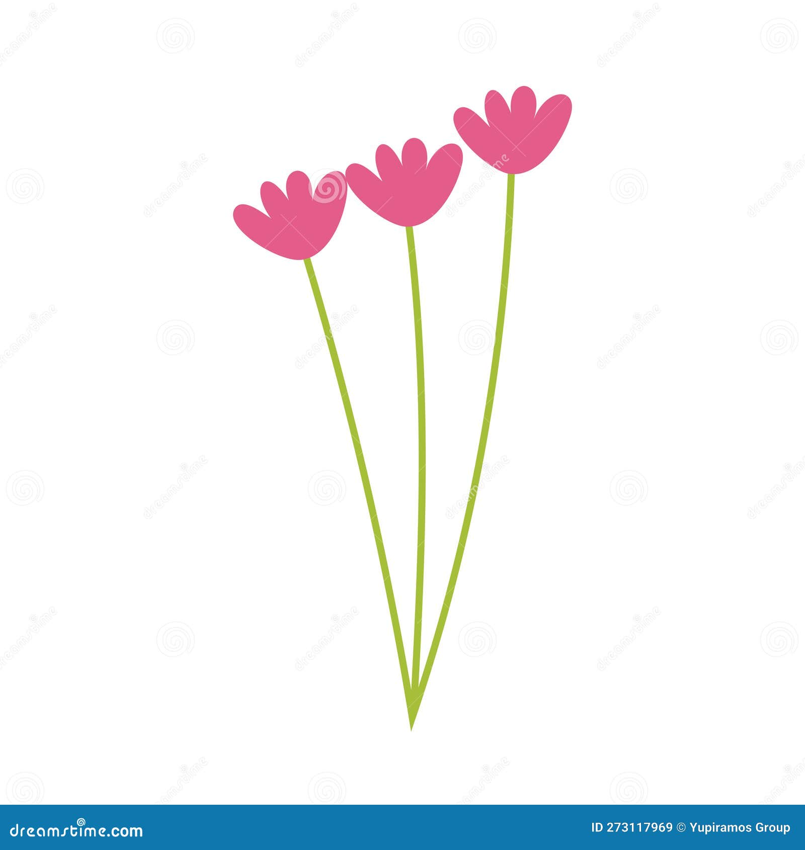 Pink flowers icon stock vector. Illustration of design - 273117969
