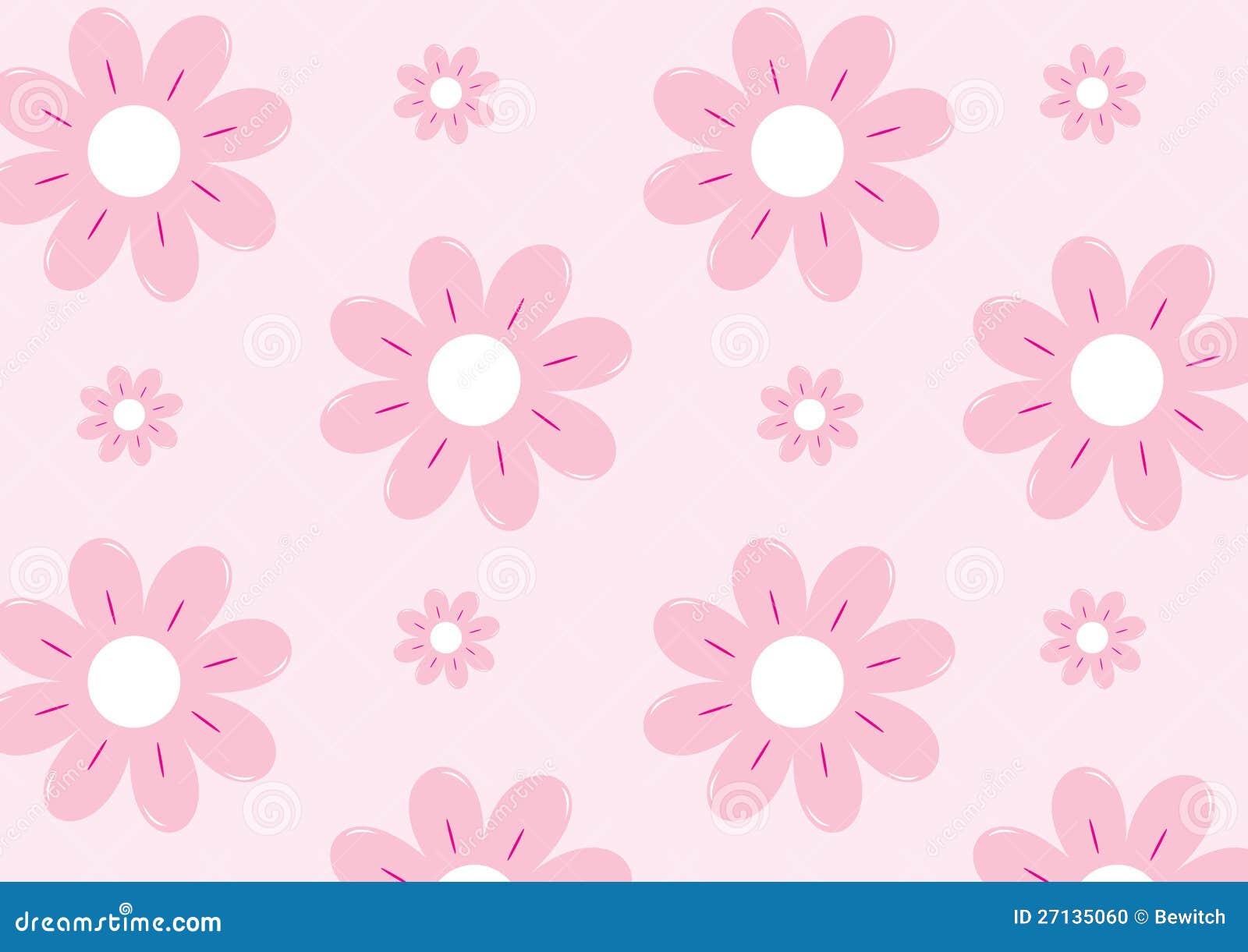 Pink Flowers Pattern Design Stock Vector - Illustration of nature ...