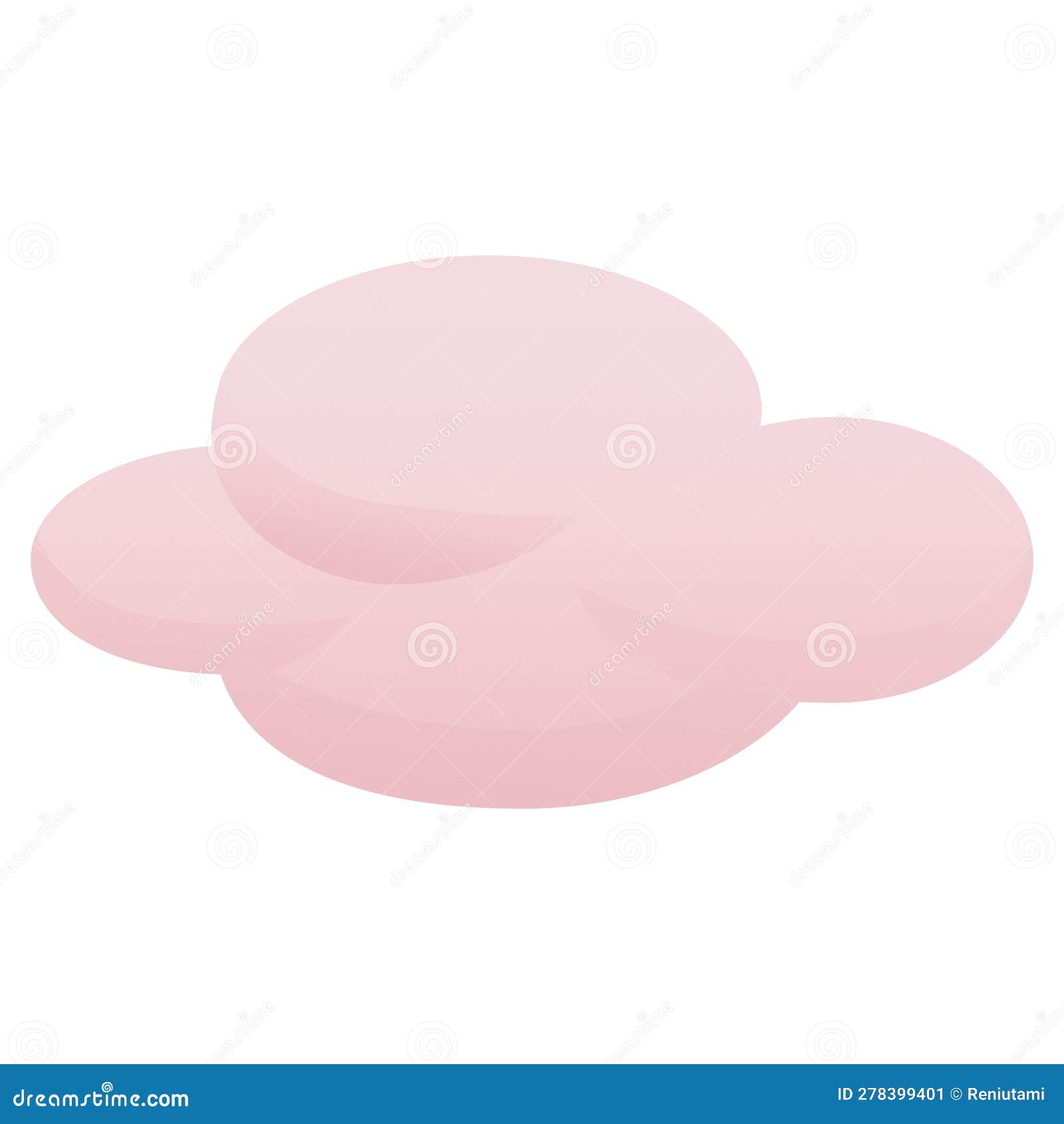 Pink Fluffy Cloud Cute Cartoon Vector Stock Vector - Illustration of ...