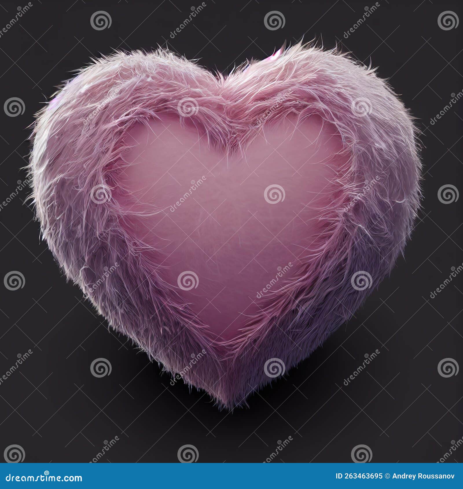 Pink Fluffy Hearts. AI Render Stock Illustration - Illustration of ...