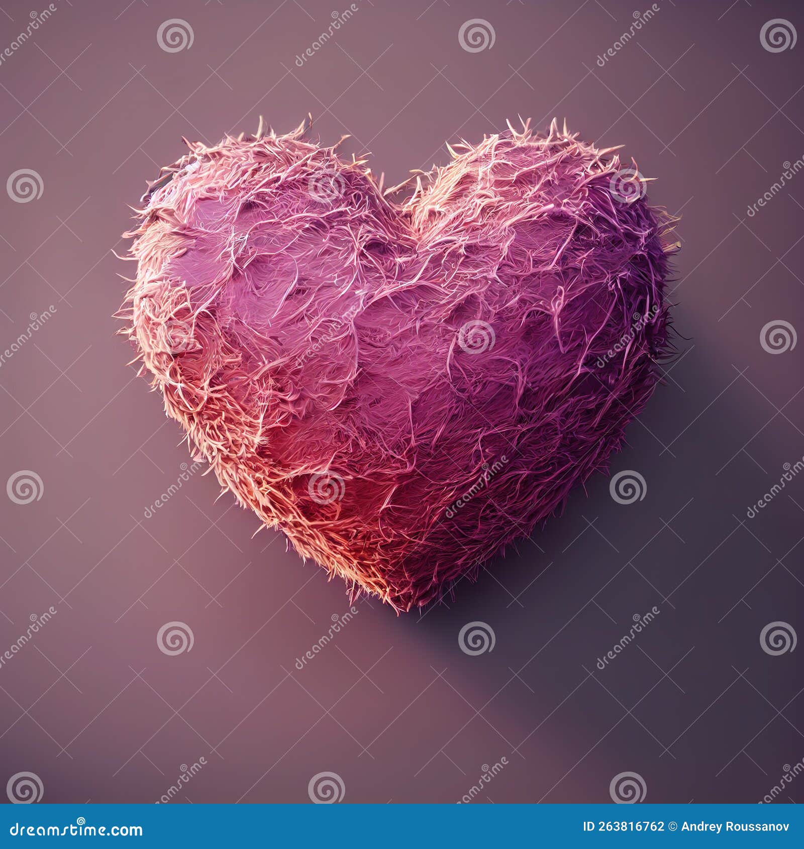 Pink Fluffy Hearts. AI Render Stock Illustration - Illustration of ...