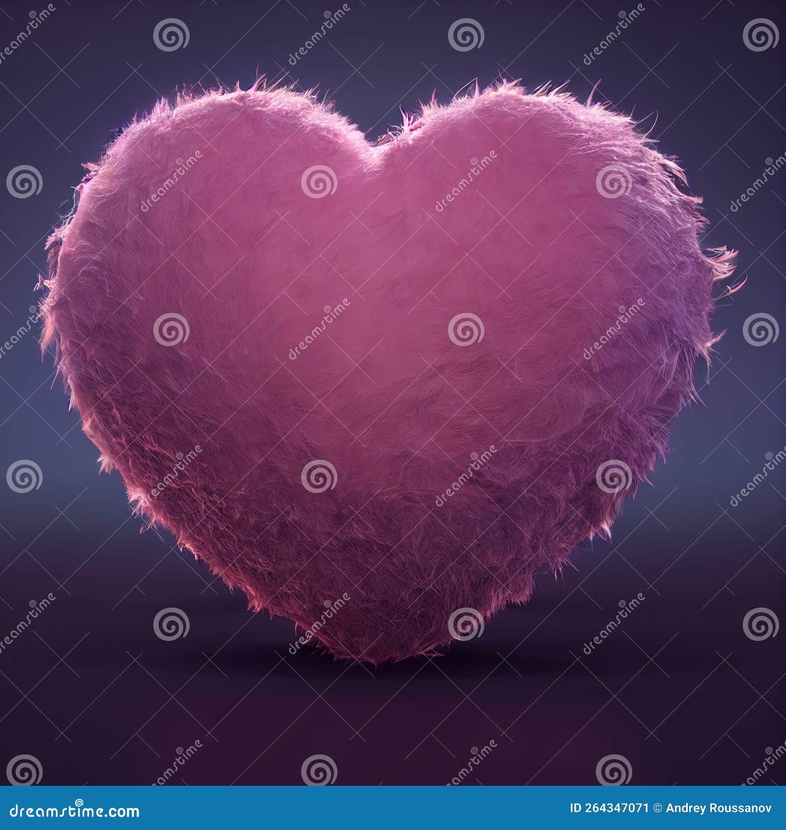 Pink Fluffy Hearts. AI Render Stock Illustration - Illustration of ...