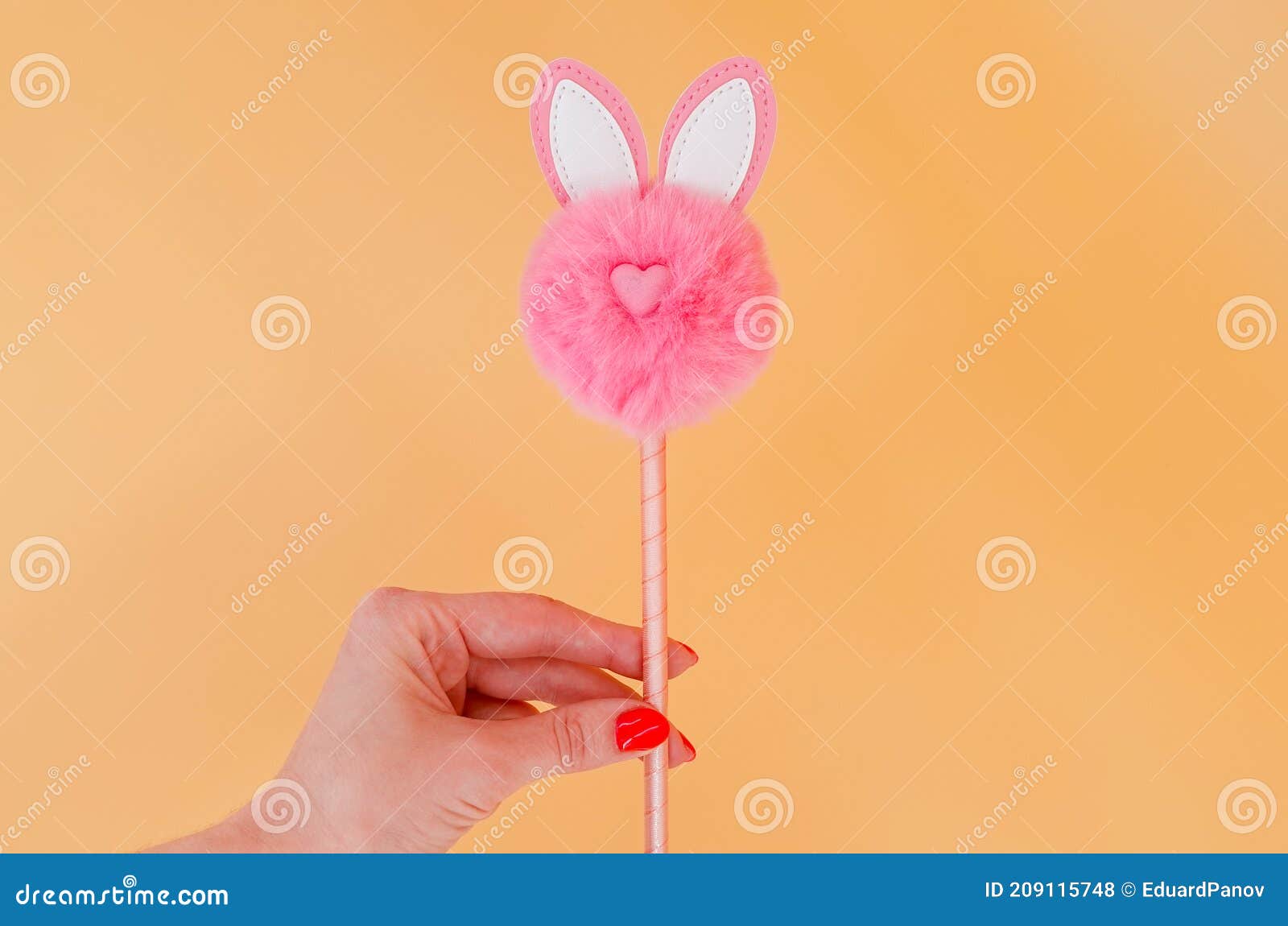Pink fluffy toy stock photo. Image of fluffy, cocktail - 209115748