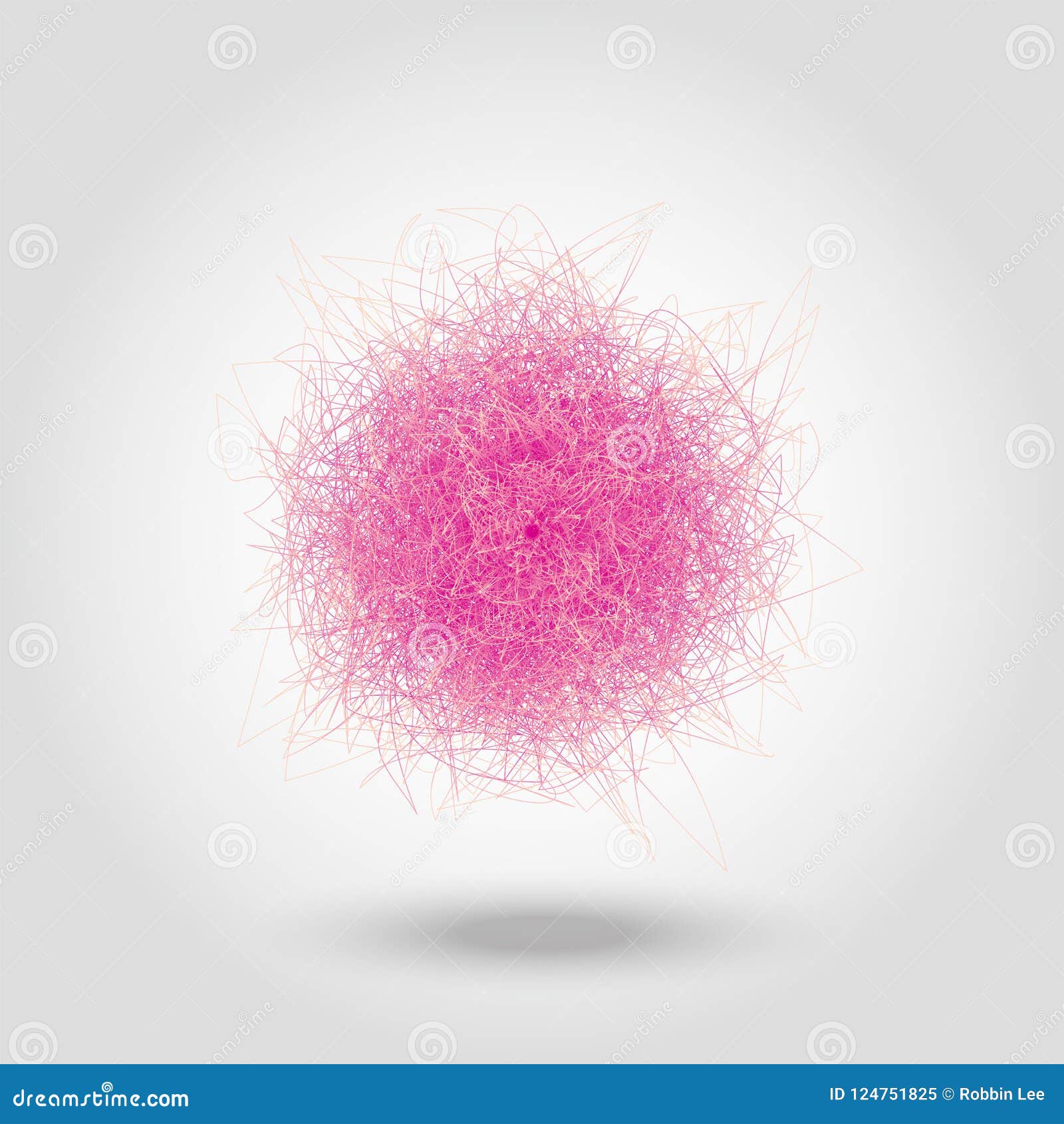 Pink Fluffy Vector Isolated Sphere Stock Illustration - Illustration of ...