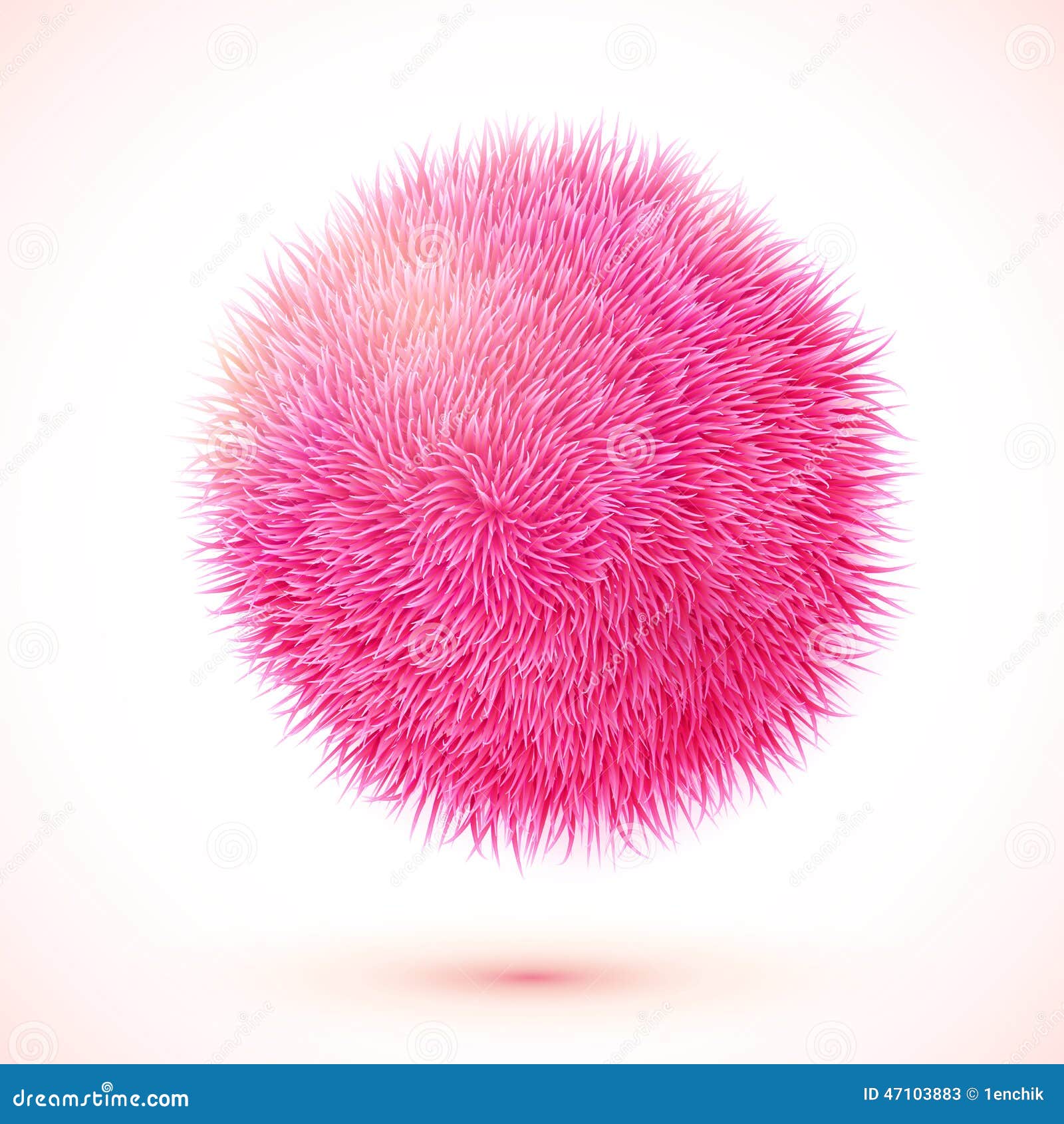 Pink Fluffy Vector Isolated Sphere Stock Vector - Illustration of color ...