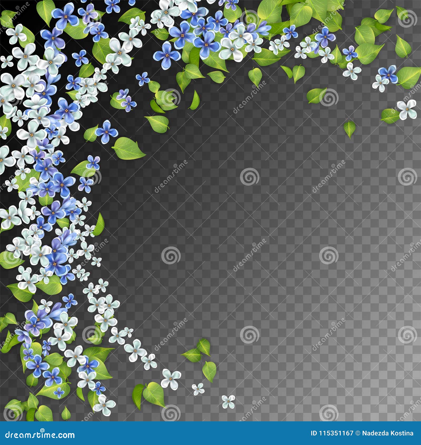 Pink Flying Flowers stock vector. Illustration of detail - 115351167