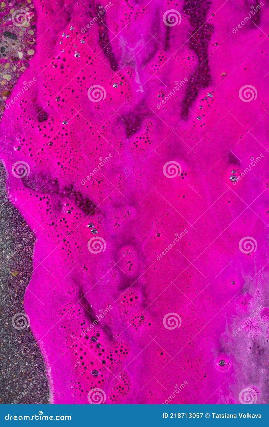 Pink Foam Background on Asphalt, Abstract Background, Full Frame Stock ...