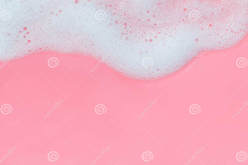 Pink Foam Bubbles on Pink Background Stock Photo - Image of smooth ...